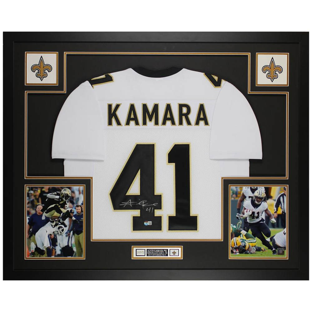 Alvin Kamara Signed Custom Framed Jersey Display (Beckett) | Pristine ...