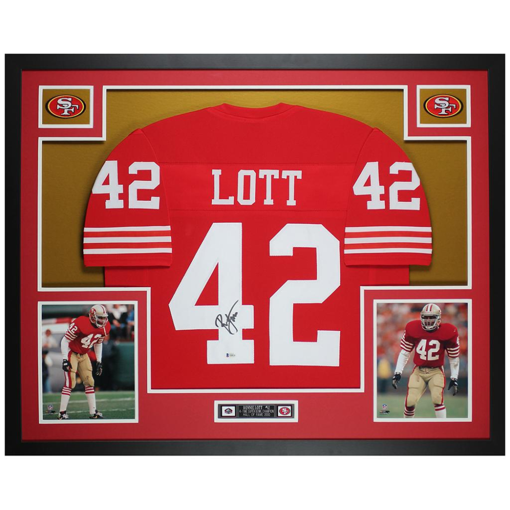 Ronnie Lott Signed Custom Framed Jersey Display (Beckett) | Pristine Auction