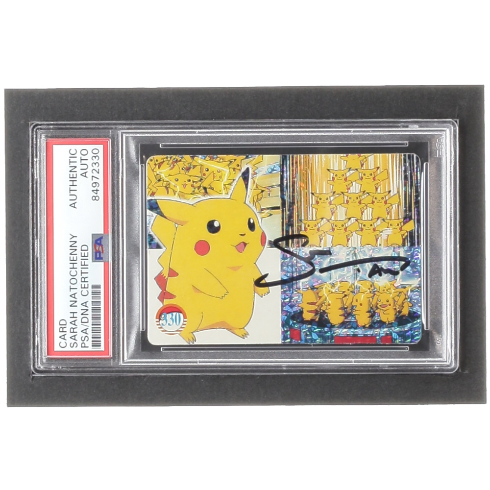 Sarah Natochenny Signed Pokemon Pocket Monsters Pikachu / Jigglypuff ...
