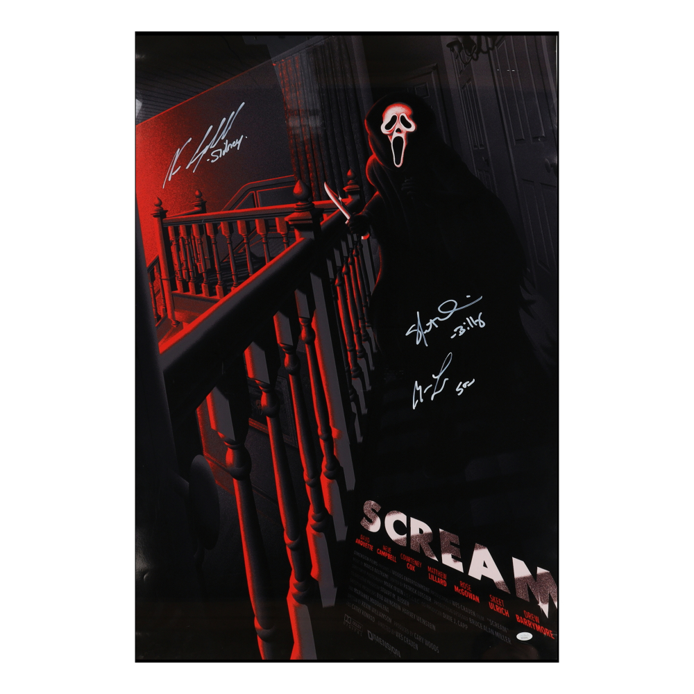 Neve Campbell, Matthew Lillard & Skeet Ulrich Signed "Scream" 27x41 ...