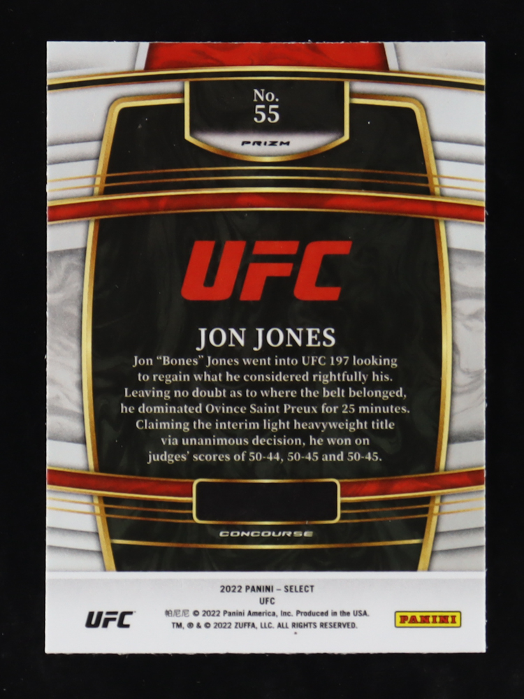 Jon Jones 2022 Select UFC Prizms Disco #55 | Pristine Auction