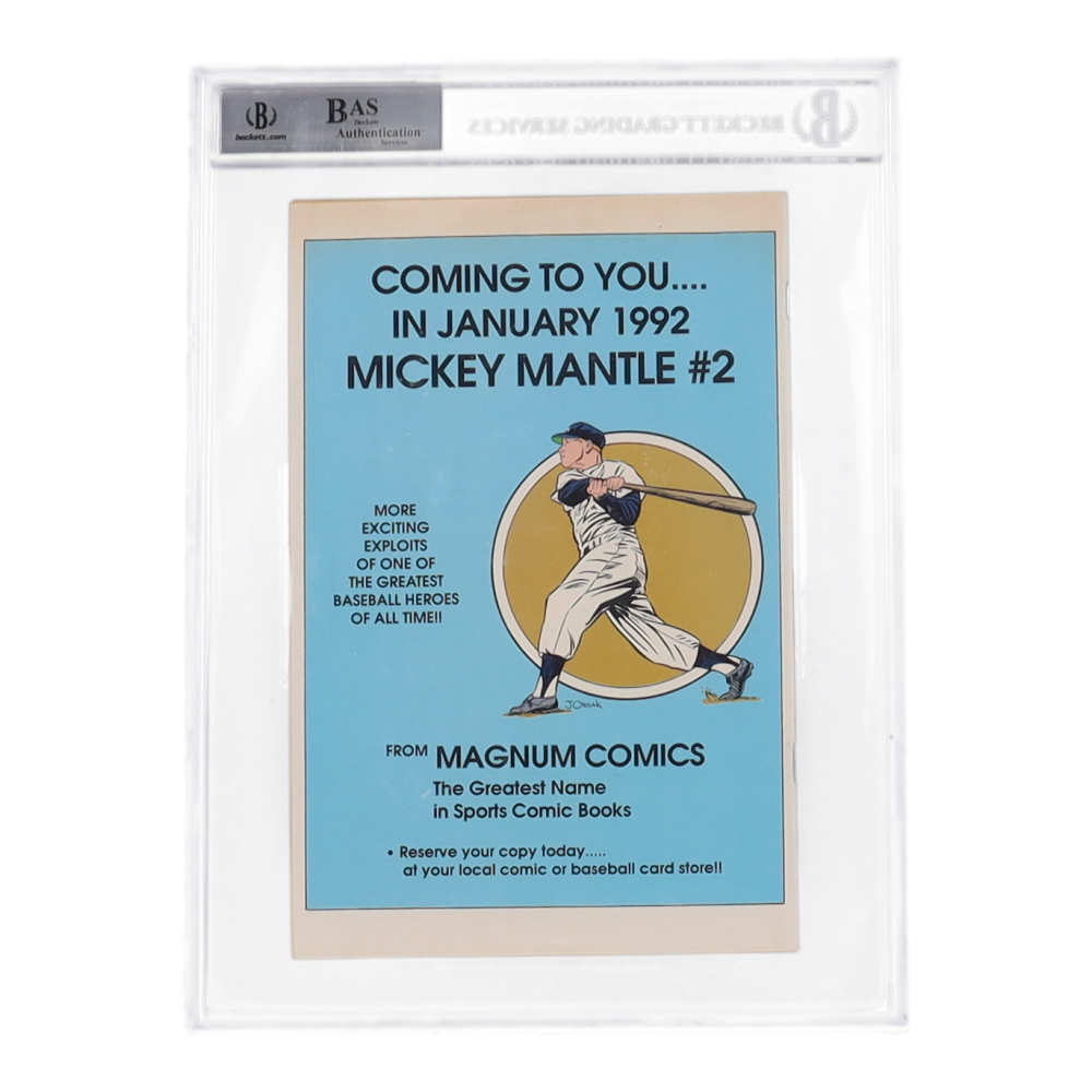 Mickey Mantle Signed 1991 "Mickey Mantle" Magnum Comic Book Inscribed ...