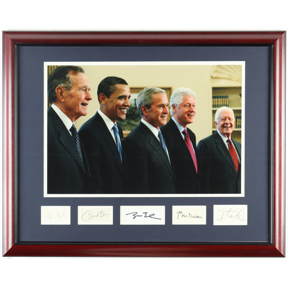 Presidents of the United States Custom Framed Cut Display Signed By (5 ...