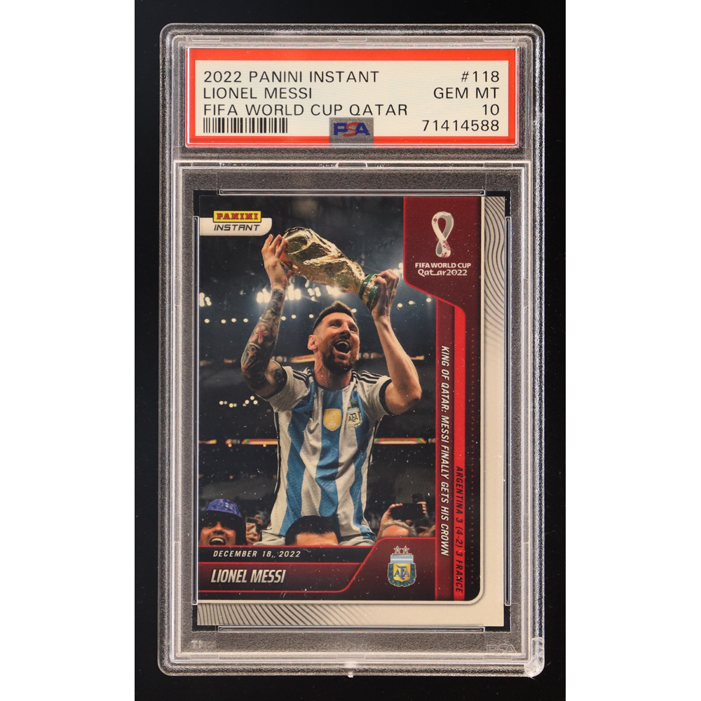 Lionel Messi 2022 Panini Instant FIFA World Cup Qatar #118 (PSA 10 ...