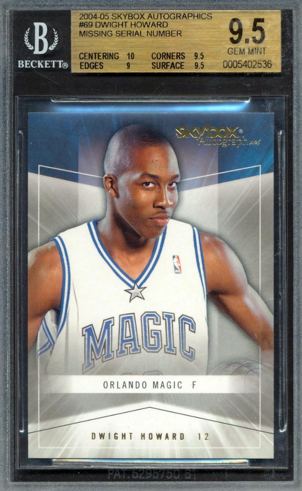 Dwight Howard 2004-05 SkyBox Autographics #69 RC (BGS 9.5) | Pristine ...
