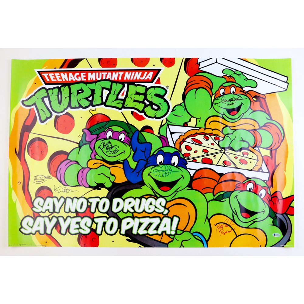 "Teenage Mutant Ninja Turtles" 24x36 Photo Cast-Signed by (5) with ...