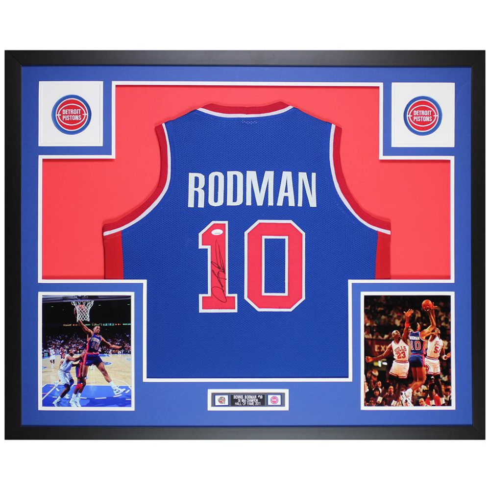 Dennis Rodman Signed Custom Framed Jersey Display (JSA) | Pristine Auction