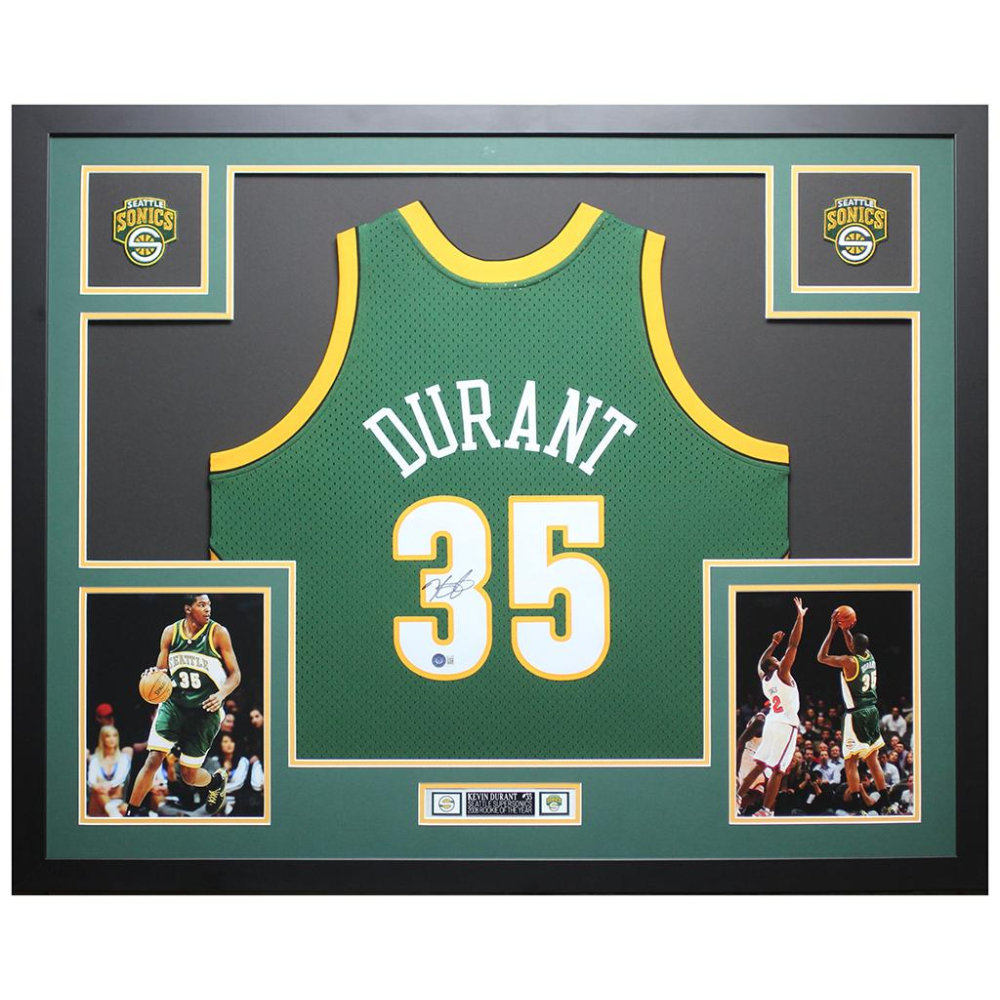 Kevin Durant Signed Custom Framed Jersey Display (Beckett) | Pristine ...