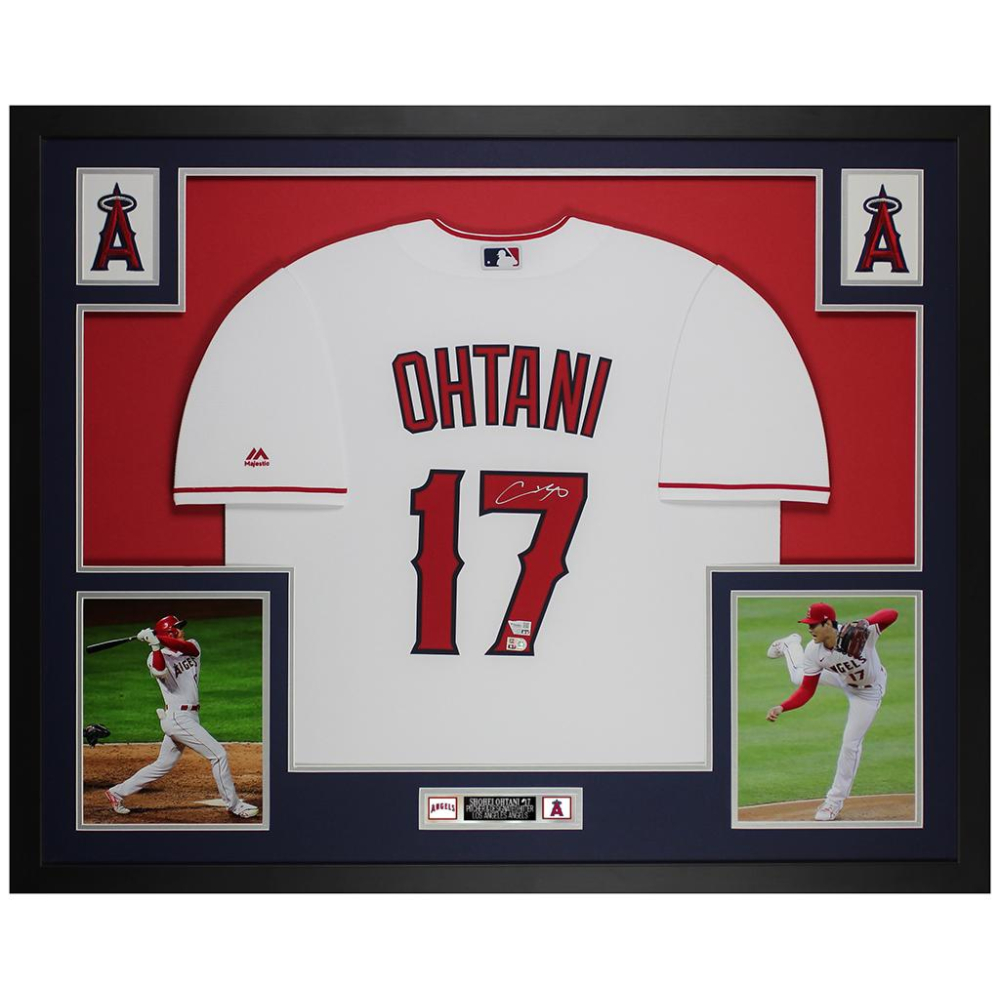 Shohei Ohtani Signed Custom Framed Jersey Majestic Display (Fanatics ...