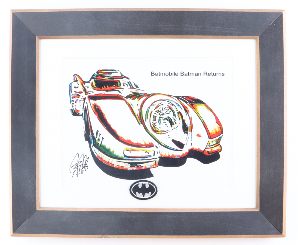 Greg Sellars Signed "Batman Returns" Batmobile Custom Framed Art Print ...