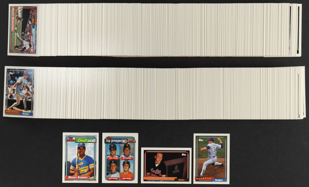 1992 Topps Baseball Complete Set of (792) Cards with Manny Ramirez #156 ...