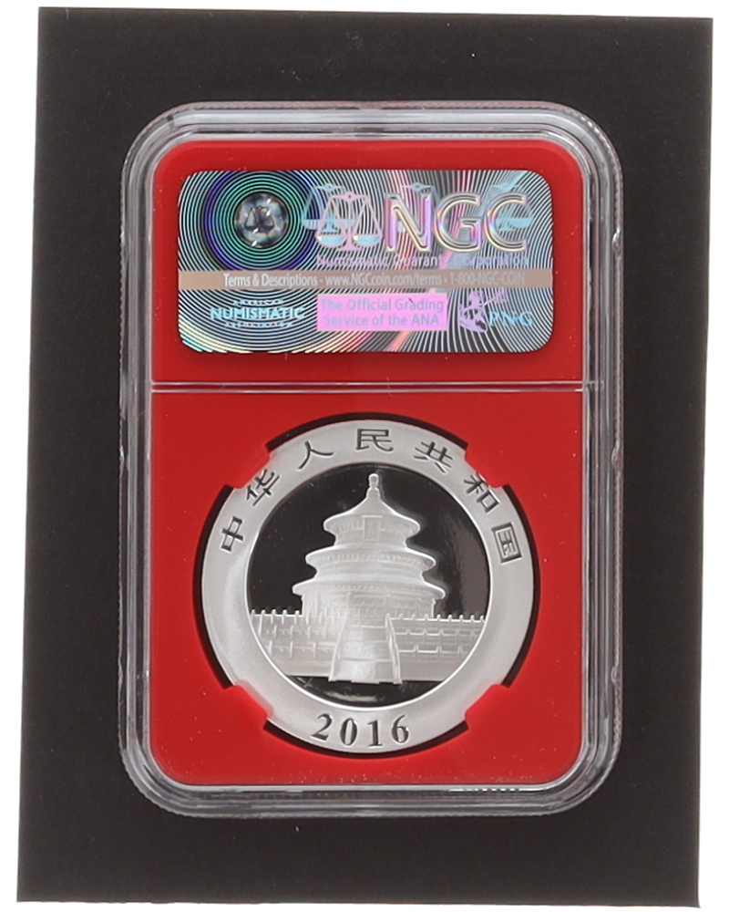 2016 China S 10 Yuan Silver Panda Coin - Red Core Panda Label (NGC MS70 ...