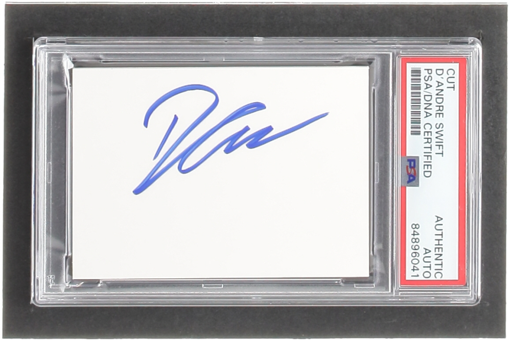 D'Andre Swift Signed Cut (PSA) | Pristine Auction