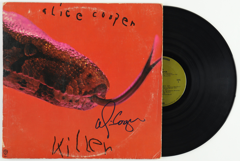 Alice Cooper Signed "Killer" Vinyl Record Album (Beckett) | Pristine ...