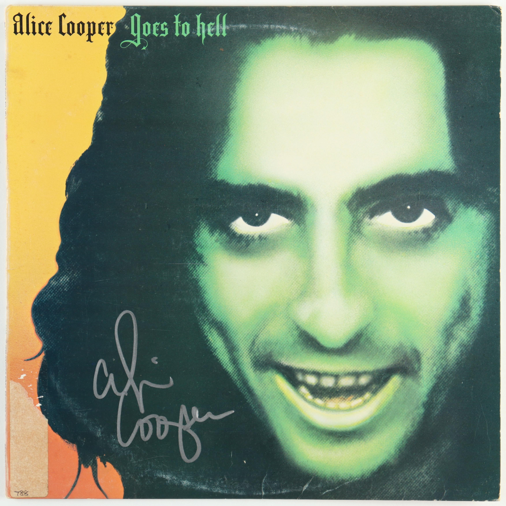 Alice Cooper Signed "Alice Cooper Goes to Hell" Vinyl Record Album ...