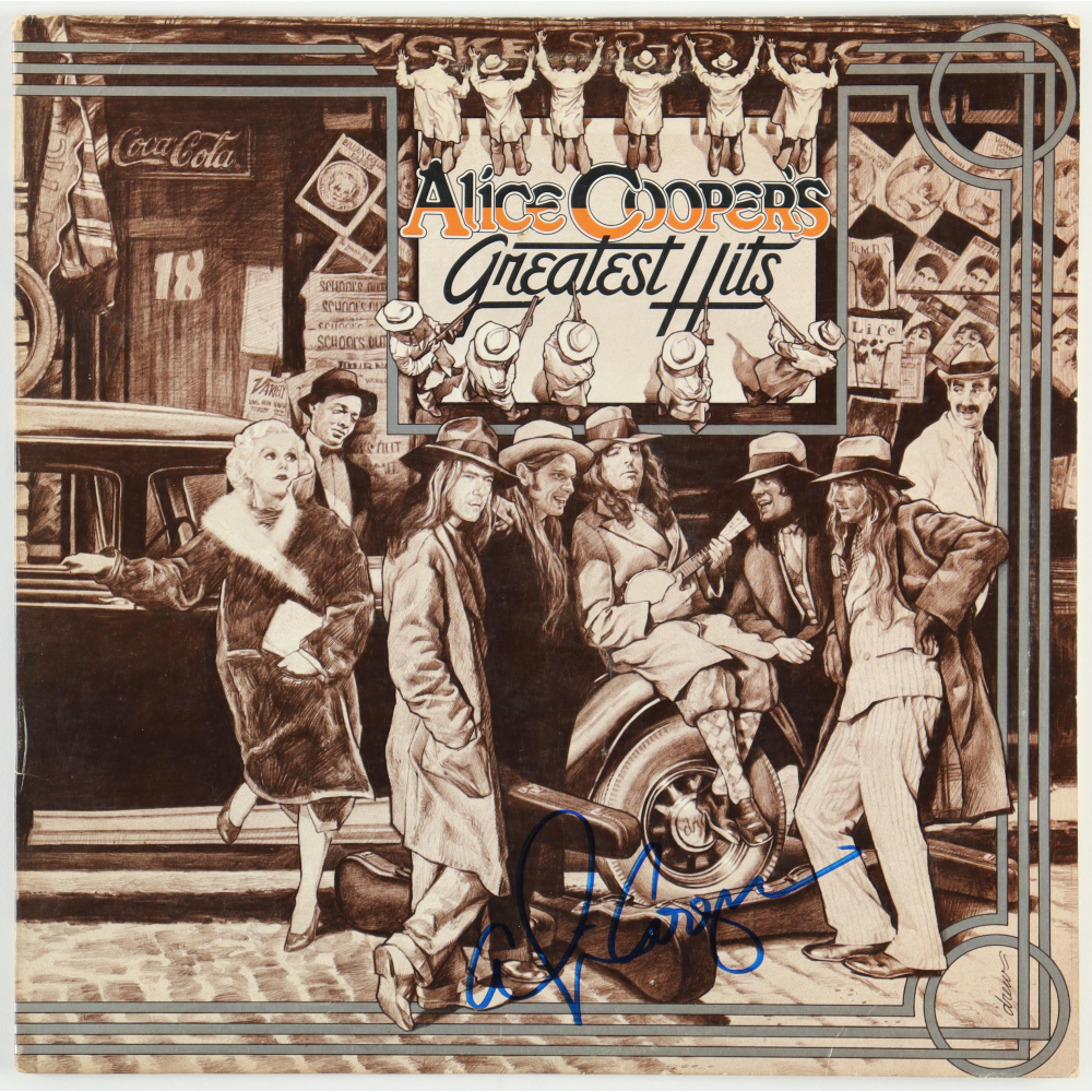 Alice Cooper Signed "Alice Cooper's Greatest Hits" Vinyl Record Album ...