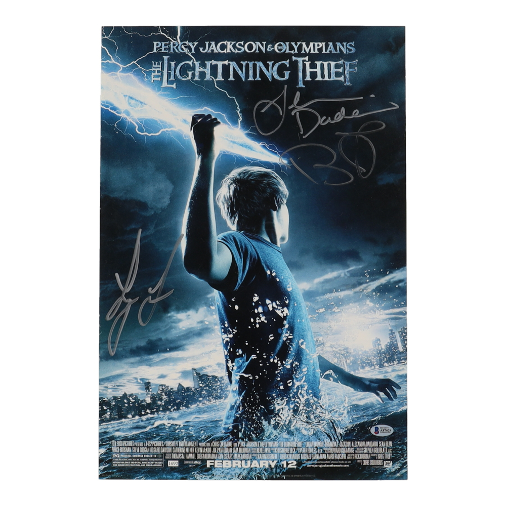 Logan Lerman, Alexandria Daddario & Brandon T. Jackson Signed "Percy ...