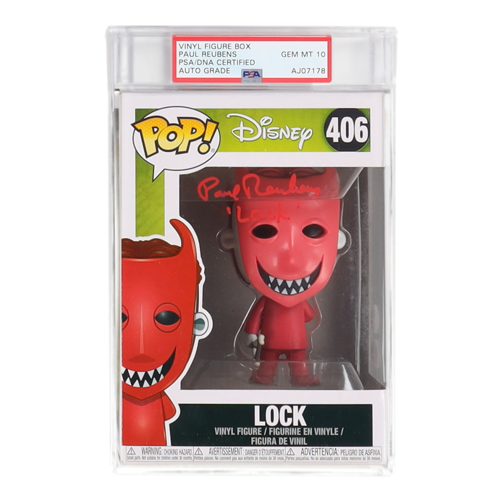 Paul Reubens Signed "Disney" #406 Lock Funko Pop! Vinyl Figure ...