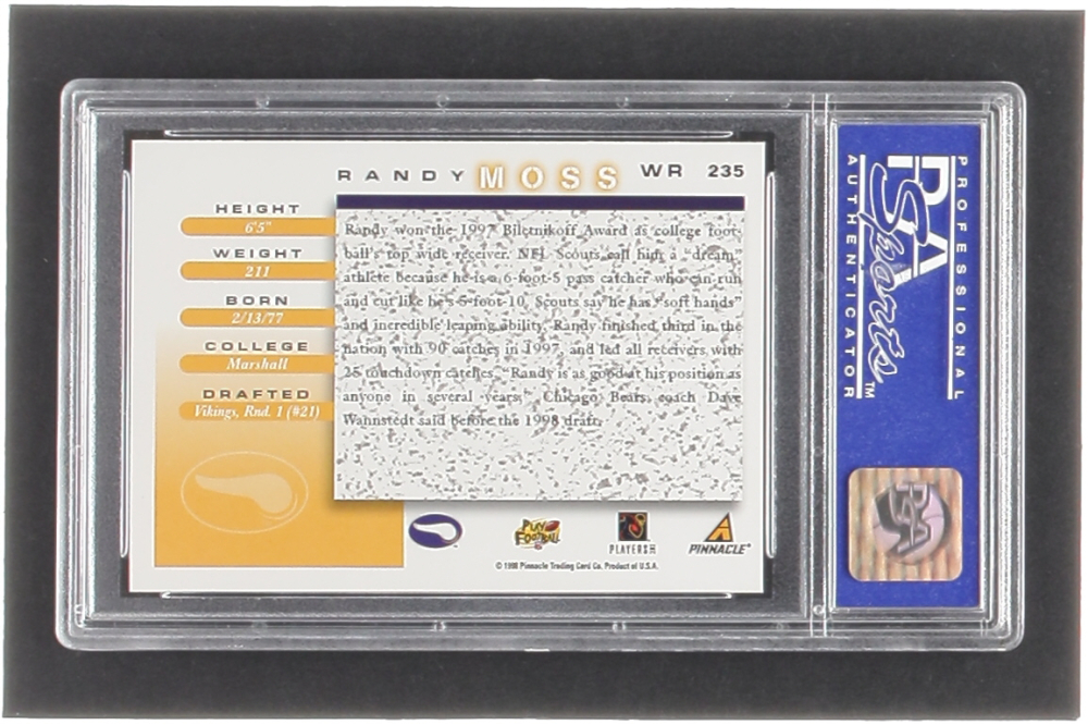 Randy Moss 1998 Score #235 RC (PSA 9) | Pristine Auction
