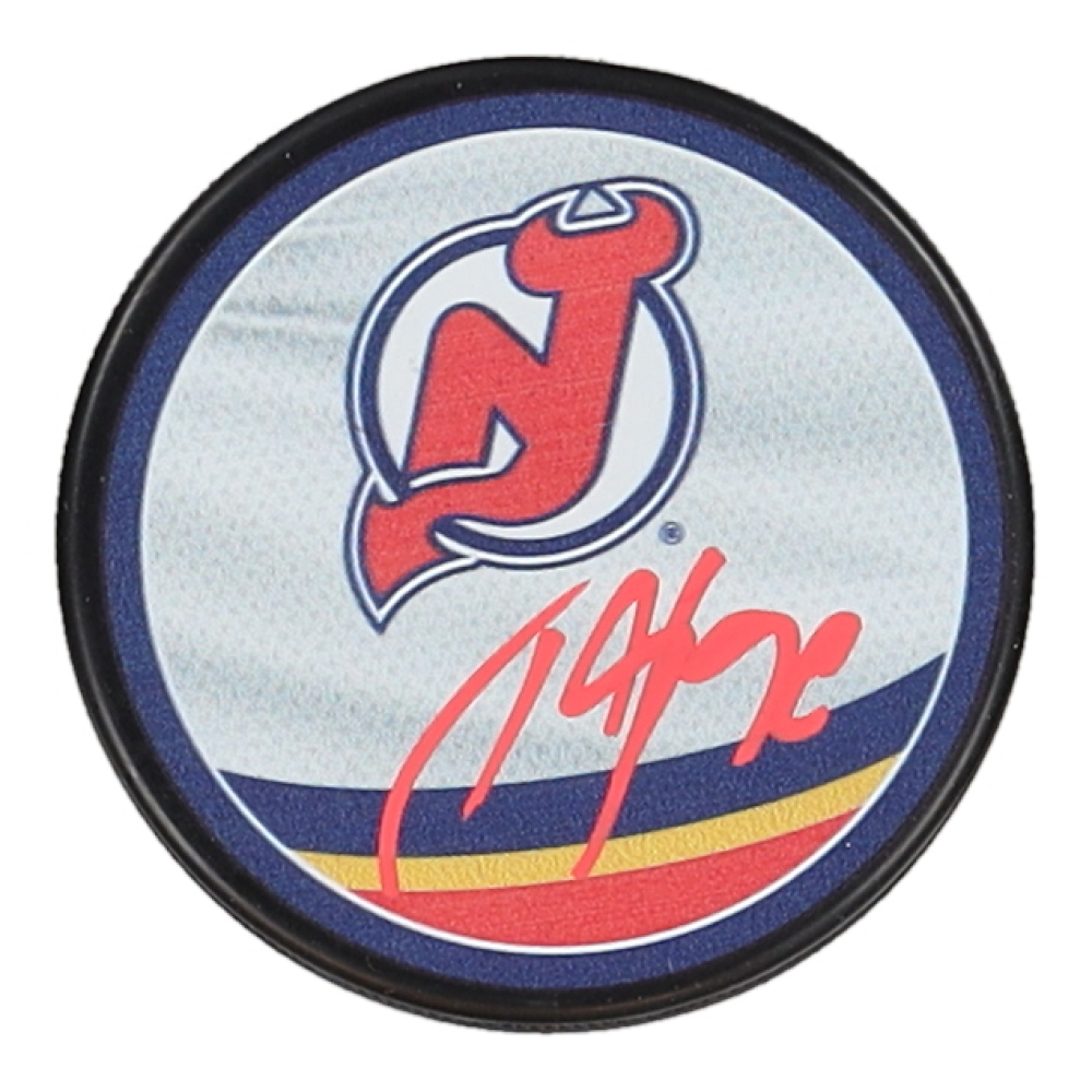 Tomas Tatar Signed Devils Logo Hockey Puck (Beckett) | Pristine Auction