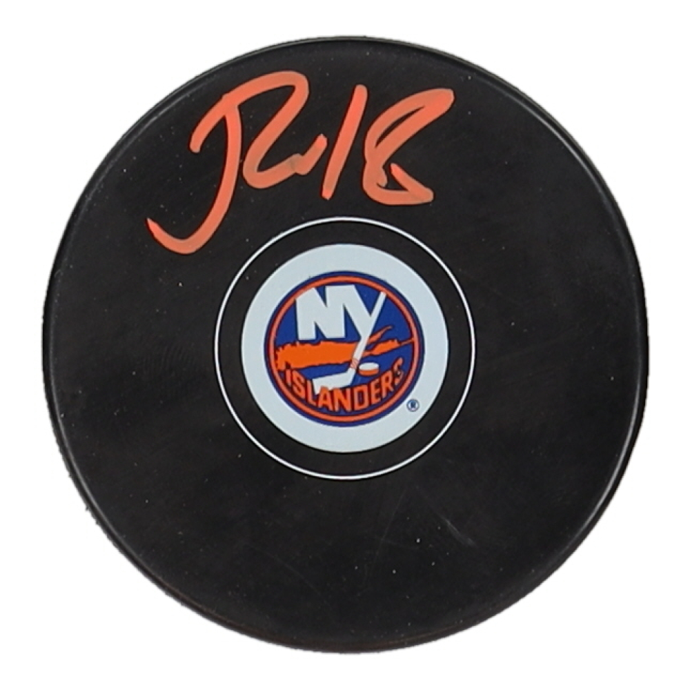 Pierre Engvall Signed Islanders Logo Hockey Puck (Beckett) | Pristine ...