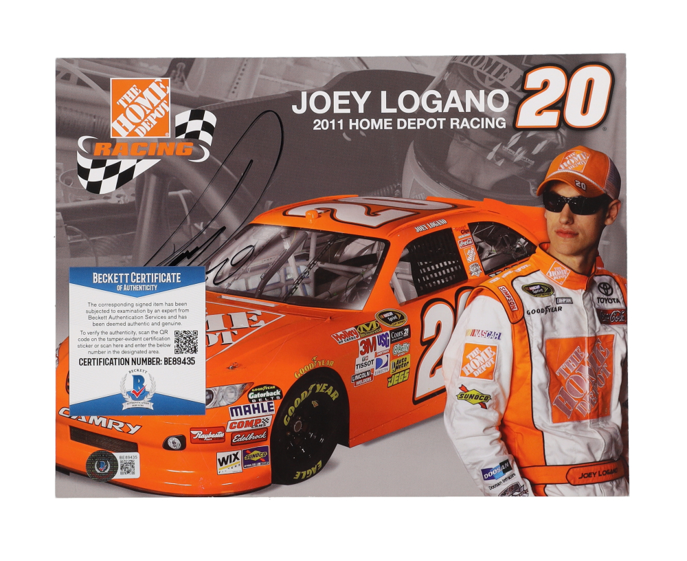 Joey Logano Signed NASCAR 8x10 Photo (Beckett) | Pristine Auction