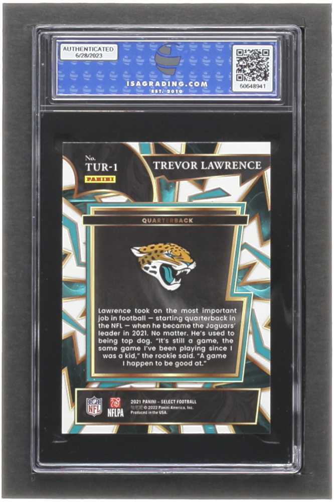 Trevor Lawrence 2021 Select Turbocharged #1 RC (ISA 10) | Pristine Auction