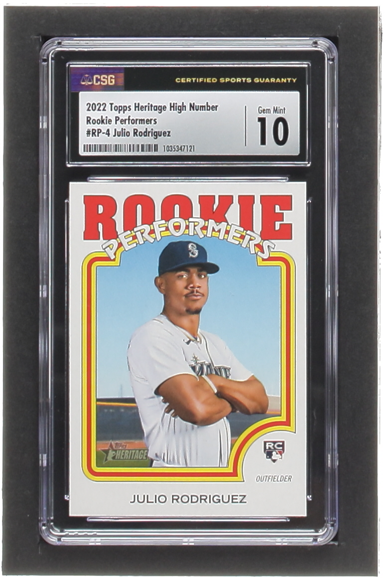 Julio Rodriguez 2022 Topps Heritage High Number Rookie Performers #RP4 ...