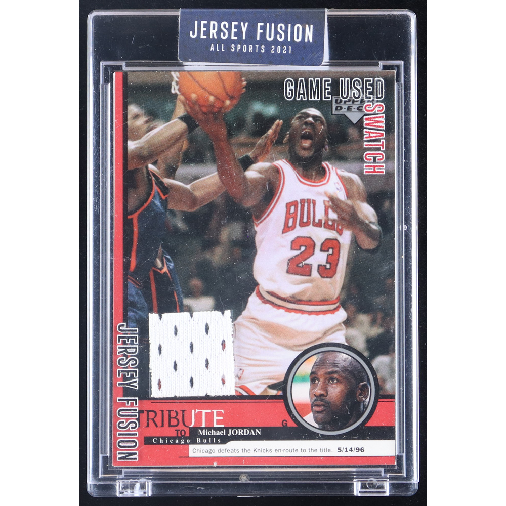Michael Jordan 2021 Jersey Fusion Game Used Swatch #MJDT (Sportscards ...