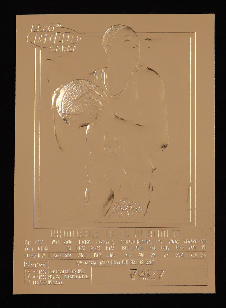 Kobe Bryant 1996-97 Skybox E-X2000 Black 23K Gold RC | Pristine Auction