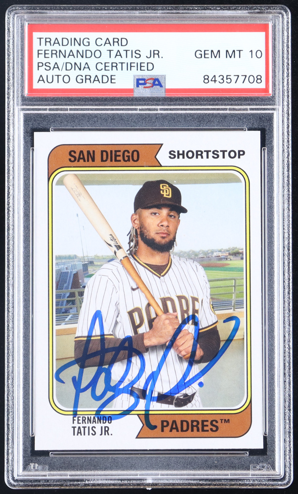 Fernando Tatis Jr. Signed 2020 Topps Archives #185 (PSA | Auto 10 ...