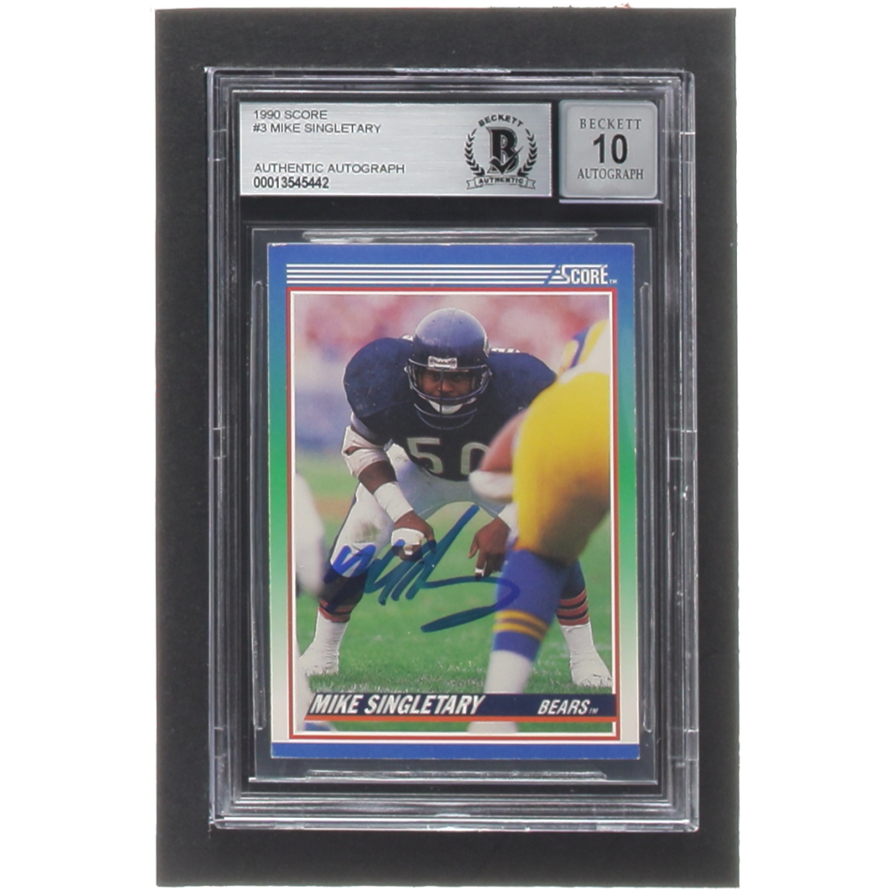 Mike Singletary Signed 1990 Score #3 (BGS | Auto 10) | Pristine Auction
