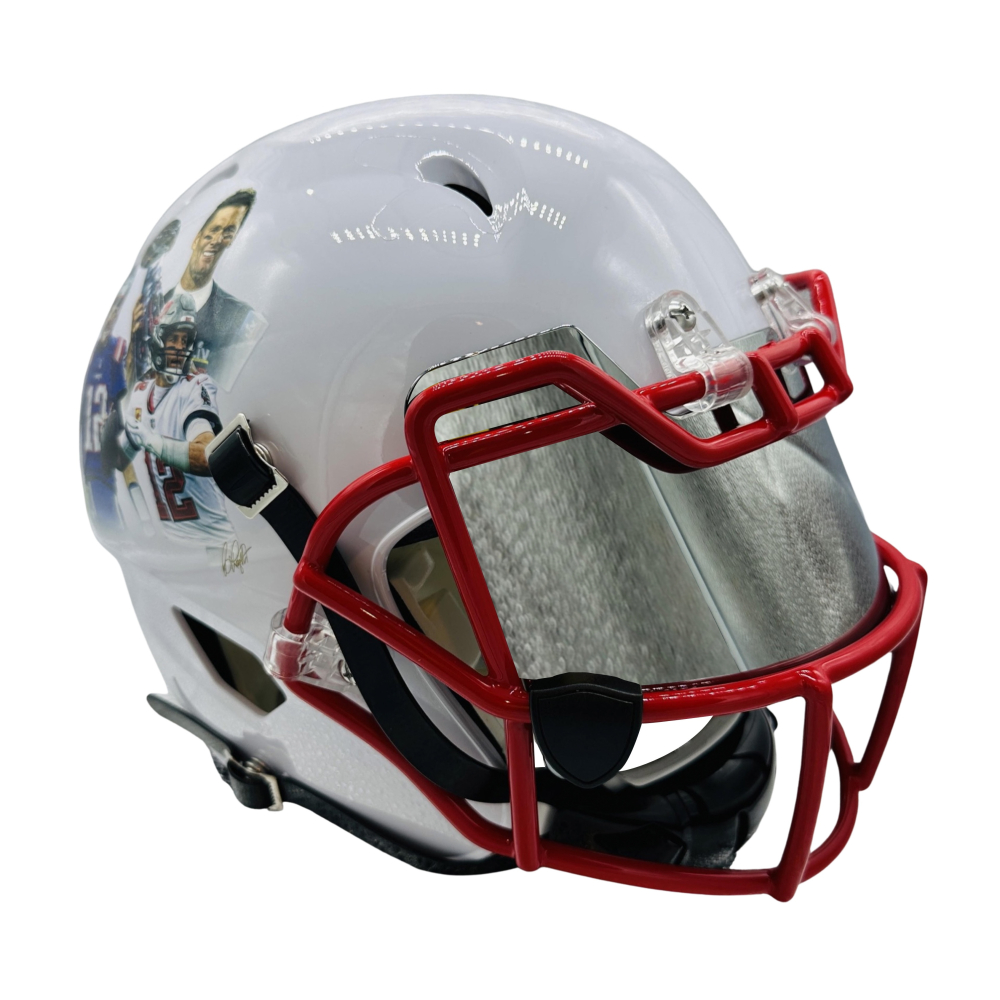 Tom Brady "7 Super Bowl Victories" Full Size Authentic On-Field Helmet ...