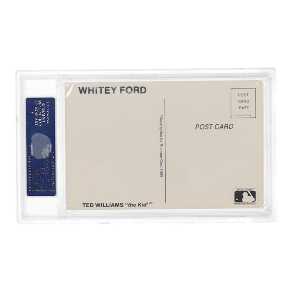 Whitey Ford Signed 1989 Postcard (PSA - 10) | Pristine Auction