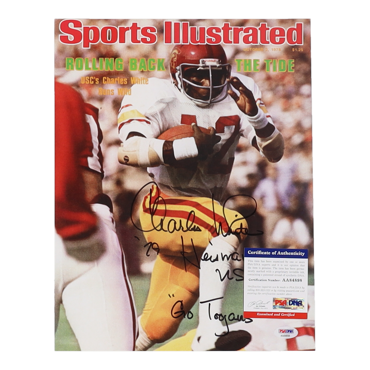 Charles White Signed Rams 11x14 Photo Inscribed "79 Heisman USC" & "Go ...