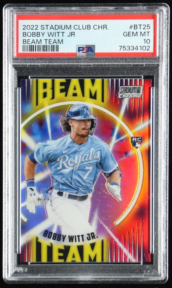 Bobby Witt Jr. 2022 Stadium Club Chrome Beam Team #BT25 RC (PSA 10 ...