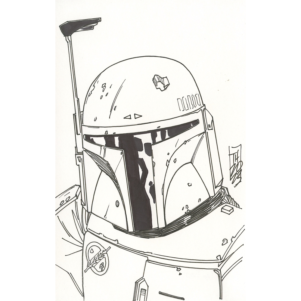 Boba Fett | Star Wars - Signed ORIGINAL Drawing by Tom Hodges (1/1 ...