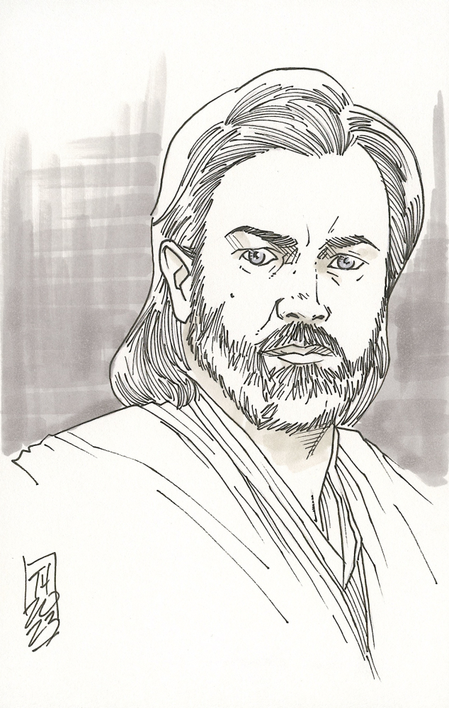 Obi-Wan Kenobi | Star Wars - Signed ORIGINAL Drawing by Tom Hodges (1/1 ...