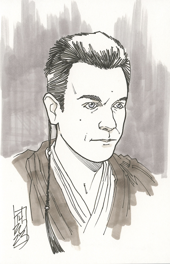 Obi-Wan Kenobi | Star Wars - Signed ORIGINAL Drawing by Tom Hodges (1/1 ...