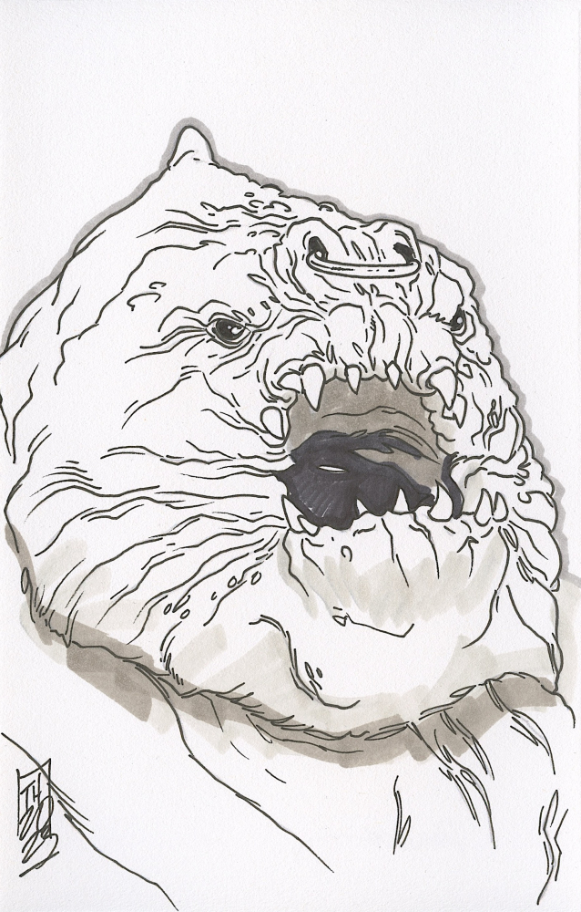 Rancor | Star Wars - Signed ORIGINAL Drawing by Tom Hodges (1/1 ...