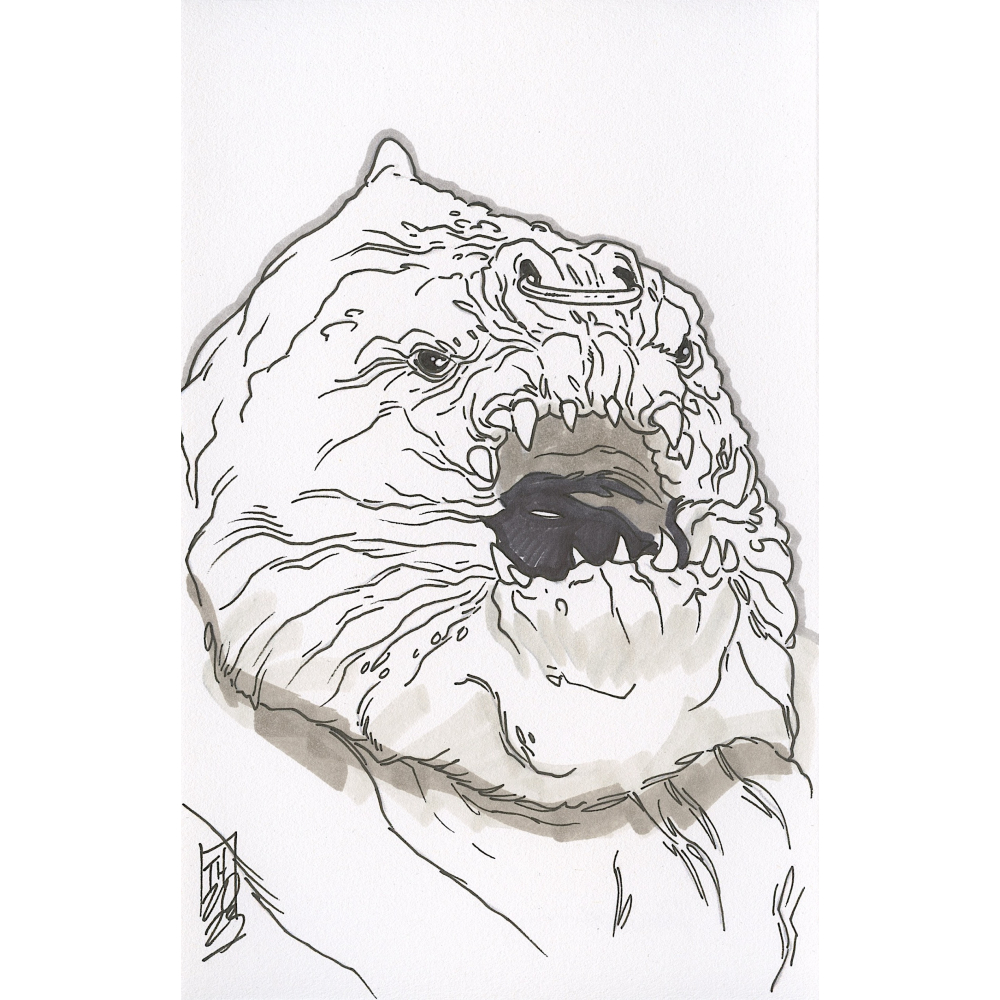 Rancor | Star Wars - Signed ORIGINAL Drawing by Tom Hodges (1/1 ...