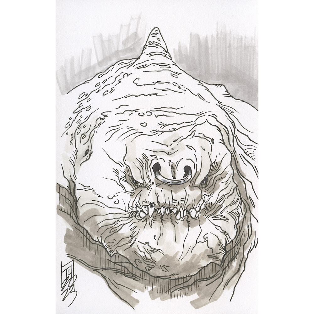 Rancor | Star Wars - Signed ORIGINAL Drawing by Tom Hodges (1/1 ...