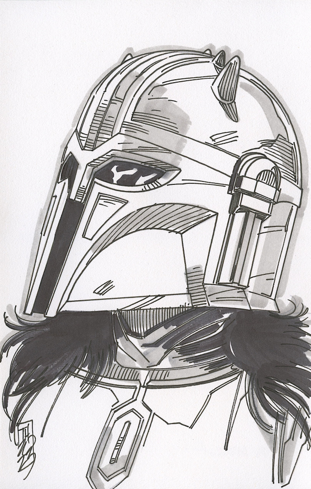 The Armorer | Star Wars - Signed ORIGINAL Drawing by Tom Hodges (1/1 ...