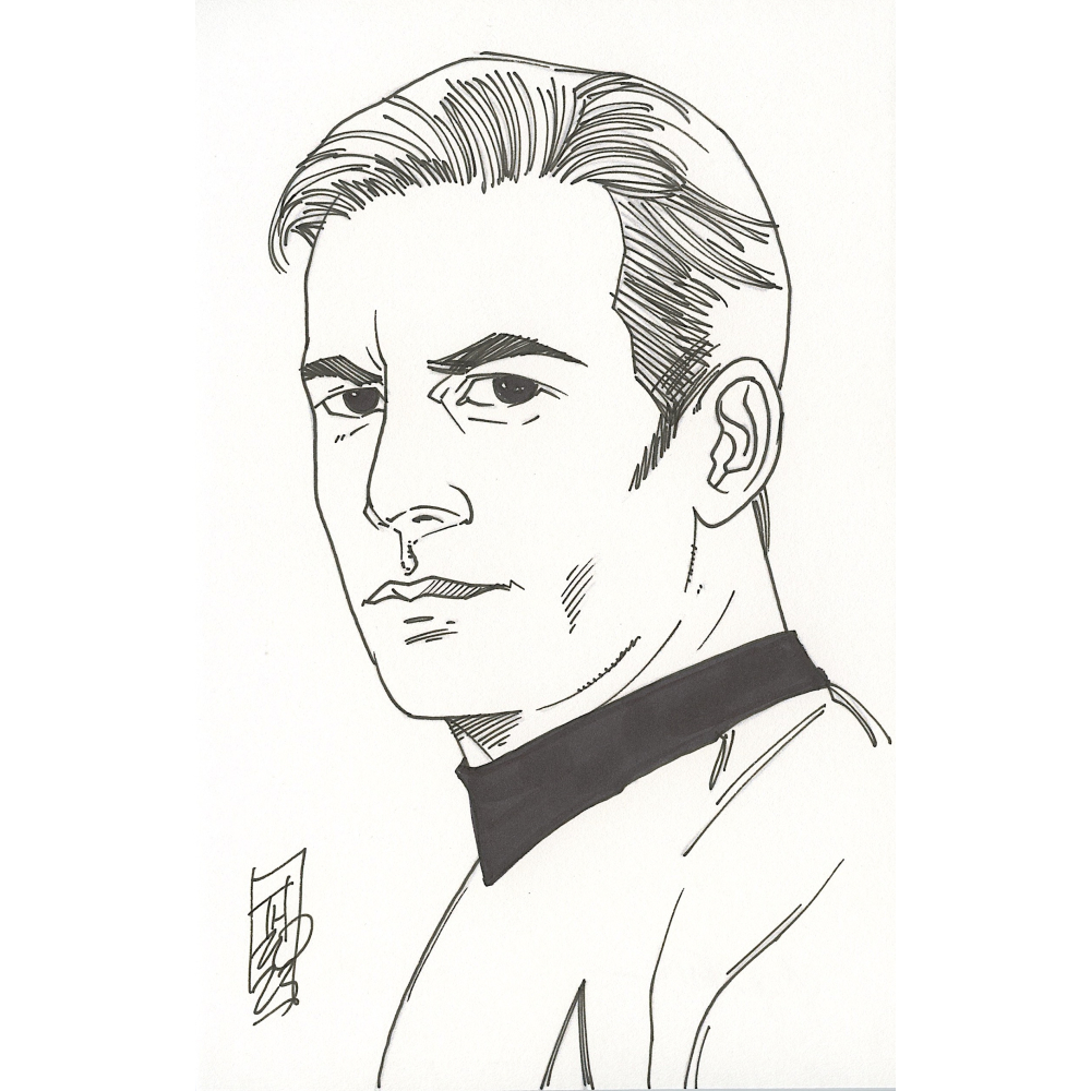 Captain Kirk | Star Trek - Signed ORIGINAL Drawing by Tom Hodges (1/1 ...