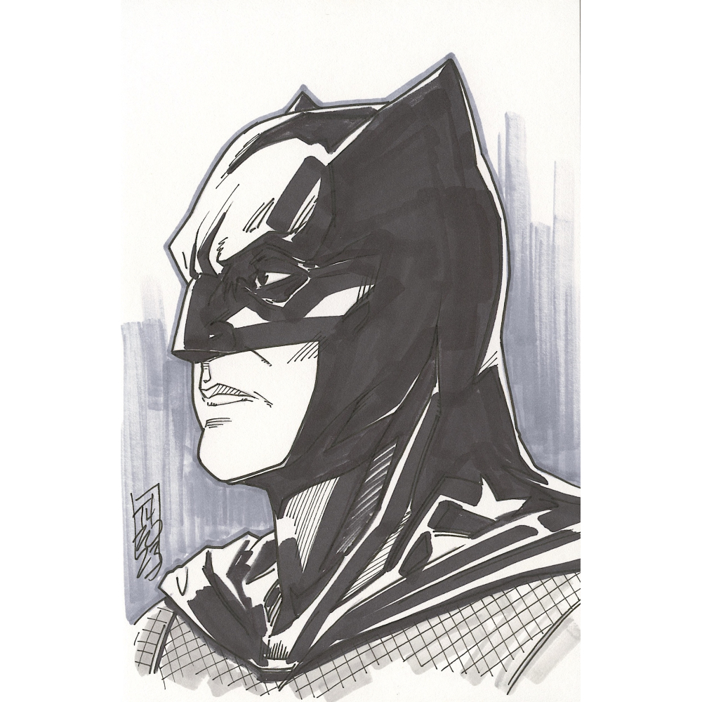 Batman | Ben Affleck - Signed ORIGINAL Drawing by Tom Hodges (1/1 ...