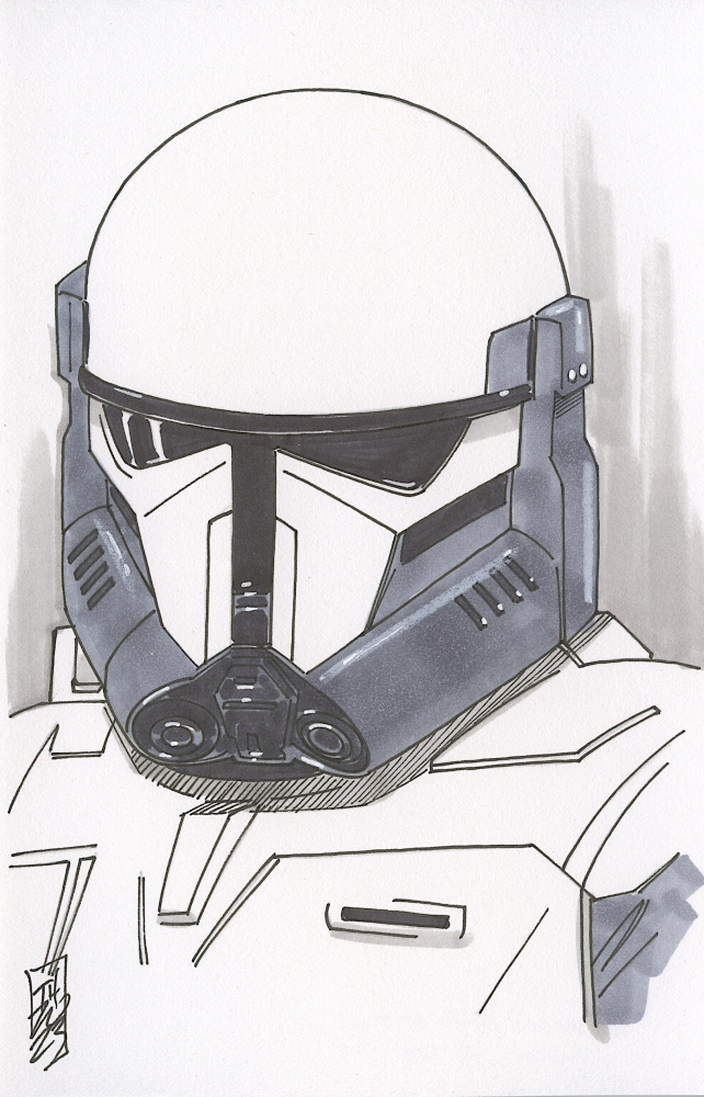 Imperial Super Commando | Star Wars - Signed ORIGINAL Drawing by Tom ...