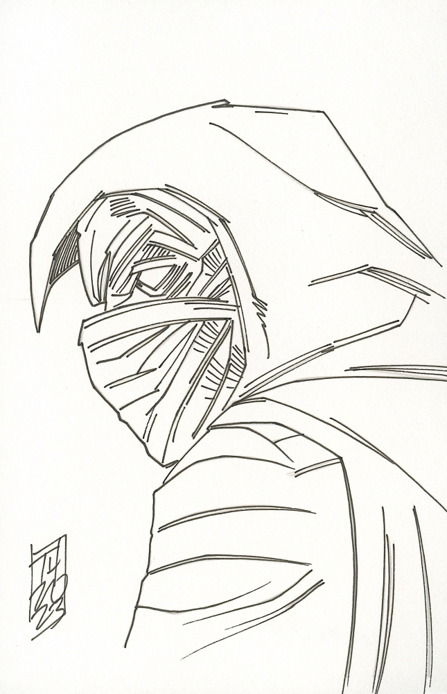Moon Knight | Marvel Comics - Signed ORIGINAL Drawing by Tom Hodges (1/ ...