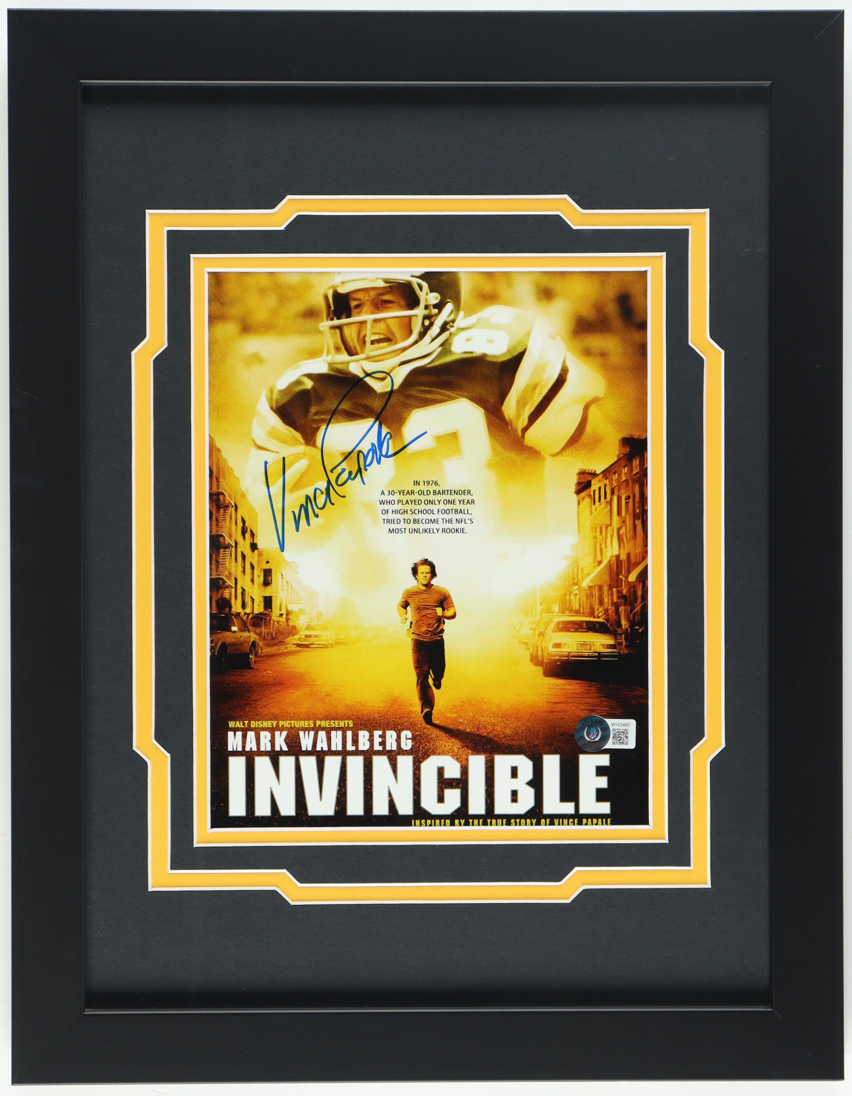 Vince Papale Signed "Invincible" Custom Framed Movie Poster Photo ...