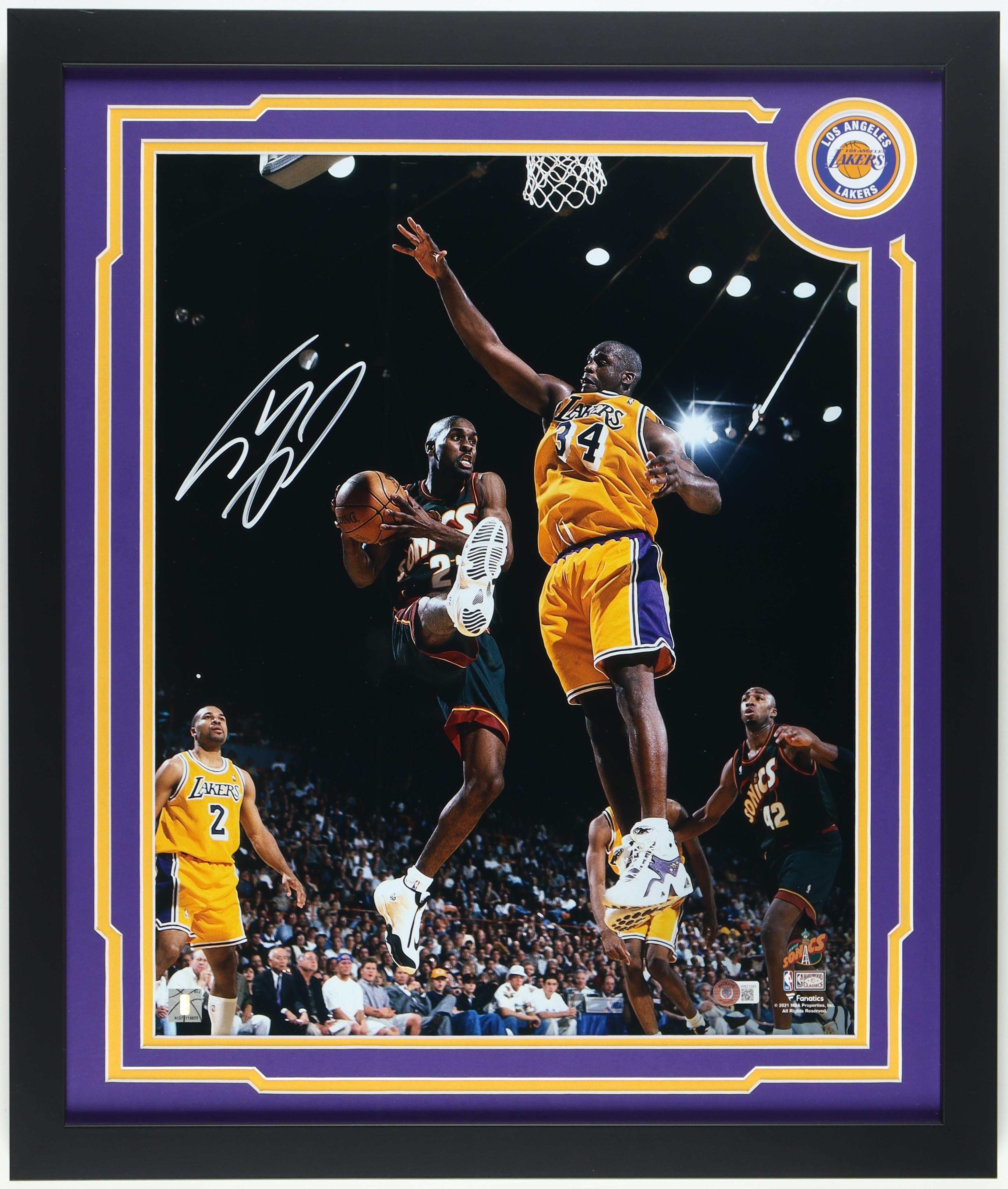 Shaquille O'Neal Signed Lakers Custom Framed Photo (Beckett) | Pristine ...