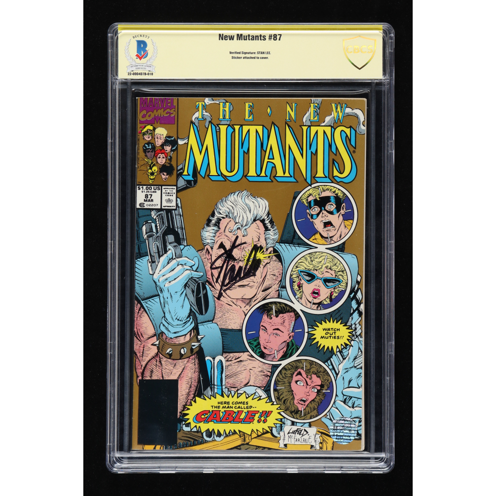 Stan Lee Signed "New Mutants" #87 Marvel Comic Book (CBCS & Beckett ...